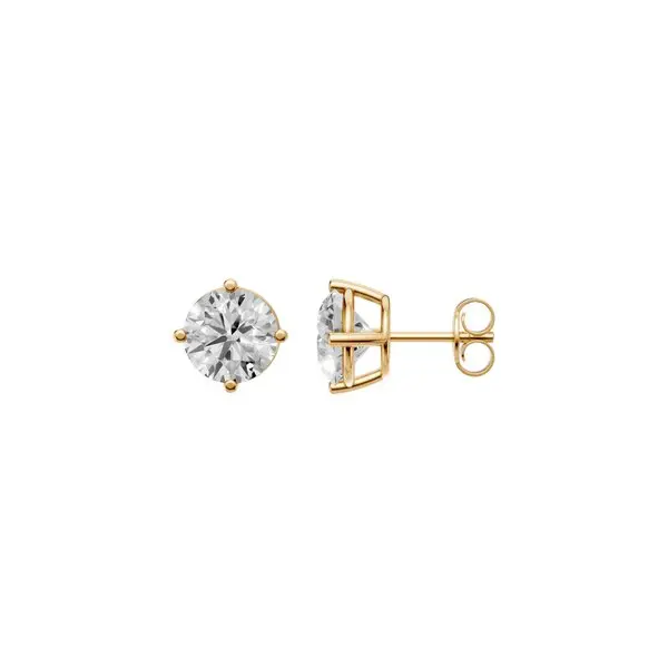 AYA FINE JEWELRY Round Brilliant Diamond Stud Earrings In 14k Gold - Yellow