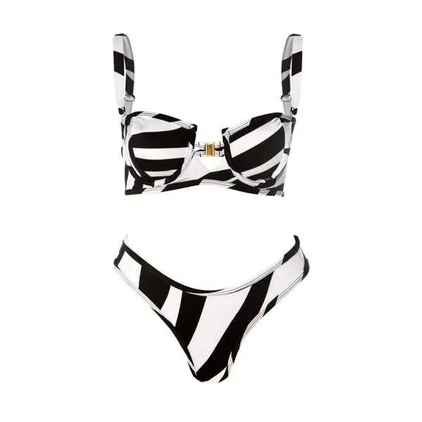 CHERINA BEACHWEAR LLC Coco Bikini In Zebra Print