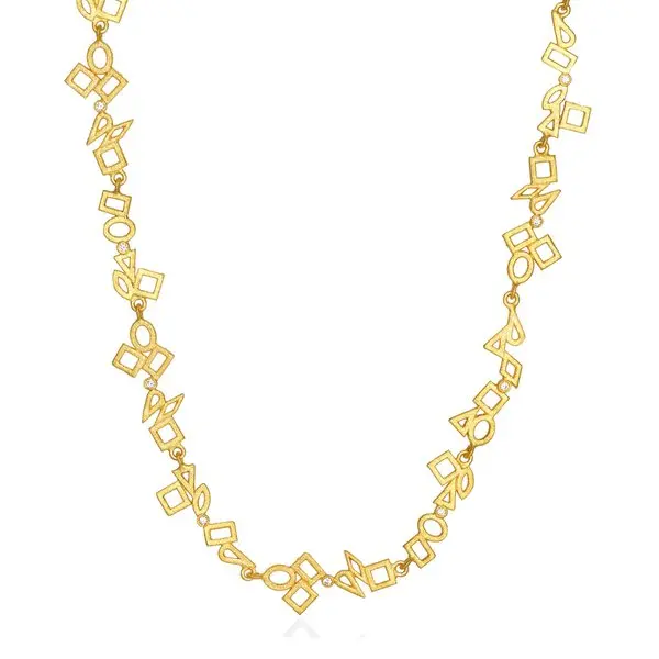 MYRTO KATRAMADOU JEWELLERY Harmony Script Matte Necklace In 18k -plated Sterling Silver