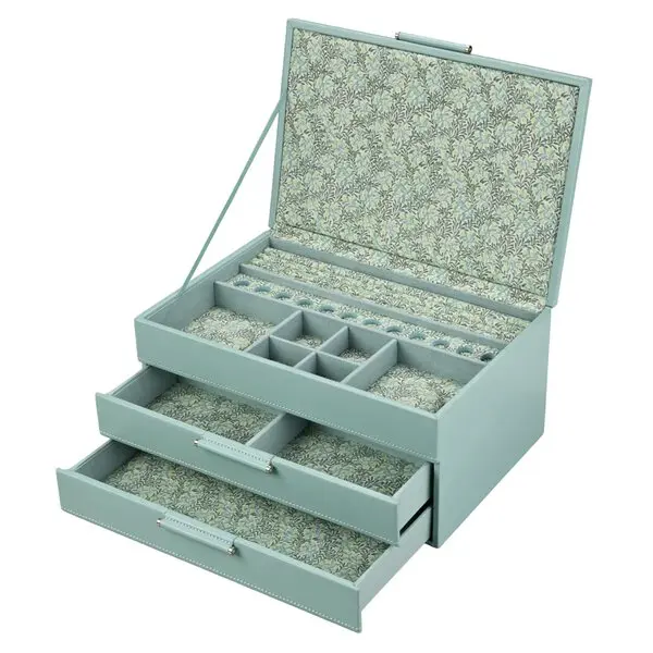 Wolf Sophia Jewellery Box With Drawers Jade - Green