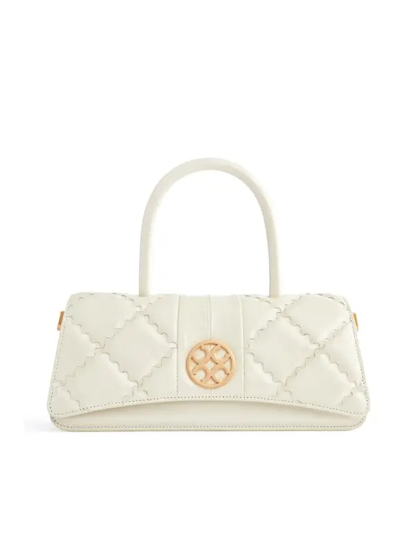 ORANGE CUBE Mosaic Treasure Crossbody Bag Cream - White