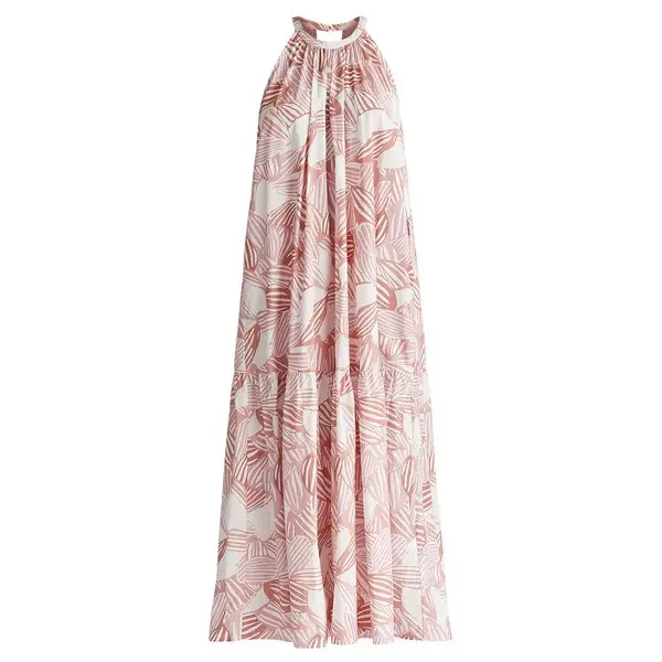 PAISIE Halterneck Maxi Dress With Floral Print