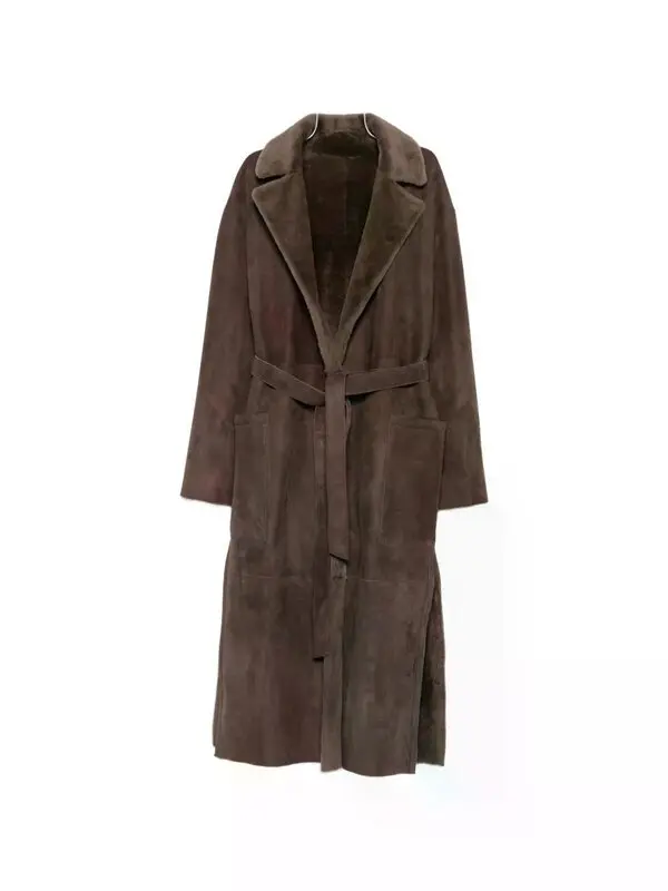 MANZONI 24 Belted Pocket Coat - Brown