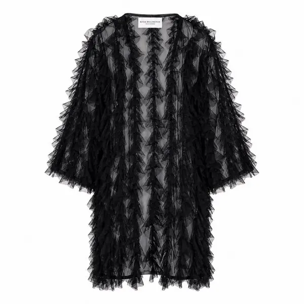 ROSIE BILLINGTON Nera Ruffle Kimono Jacket