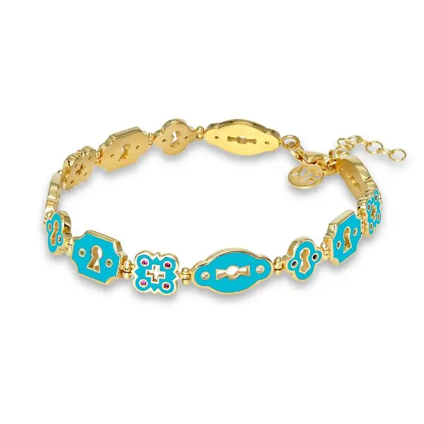 MYRTO KATRAMADOU JEWELLERY Unlocked Turquoise Bracelet - Gold