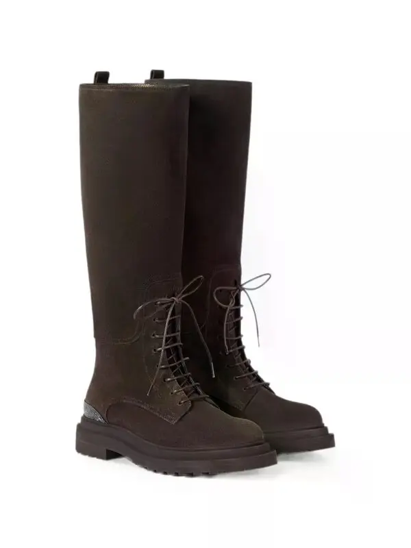 Brunello Cucinelli Suede Boots With Precious Detail