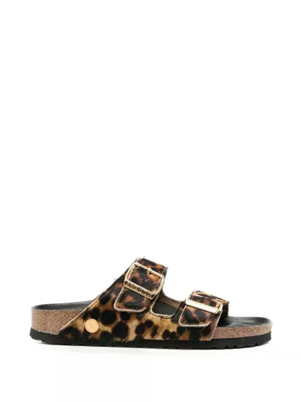 BIRKENSTOCK Arizona Leopard-print Sandals - Brown