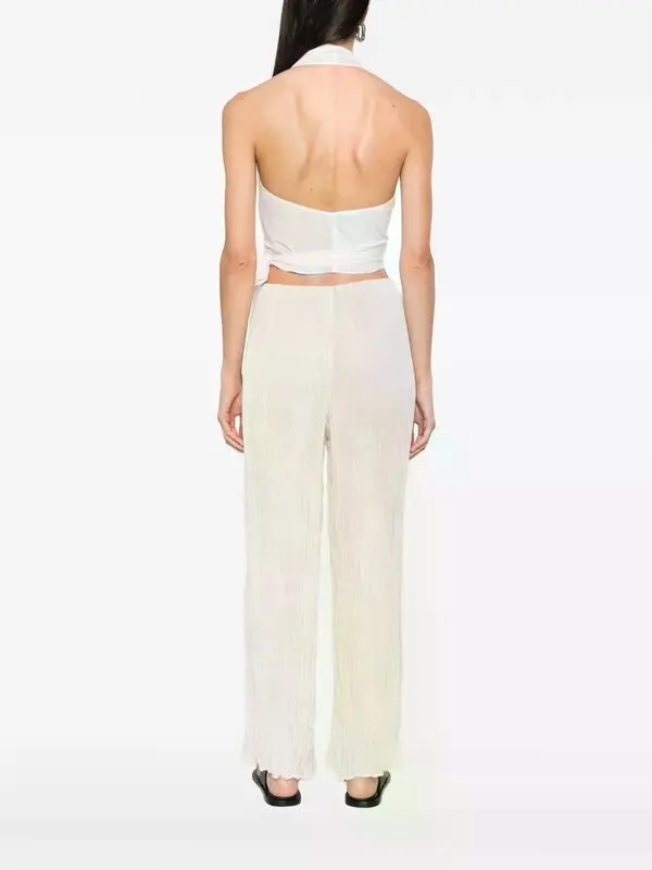 ST. AGNI Pinstripe Wrap Top