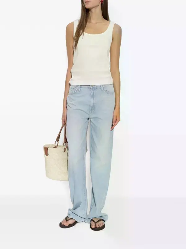 MOTHER High-waisted Wide-leg Jeans