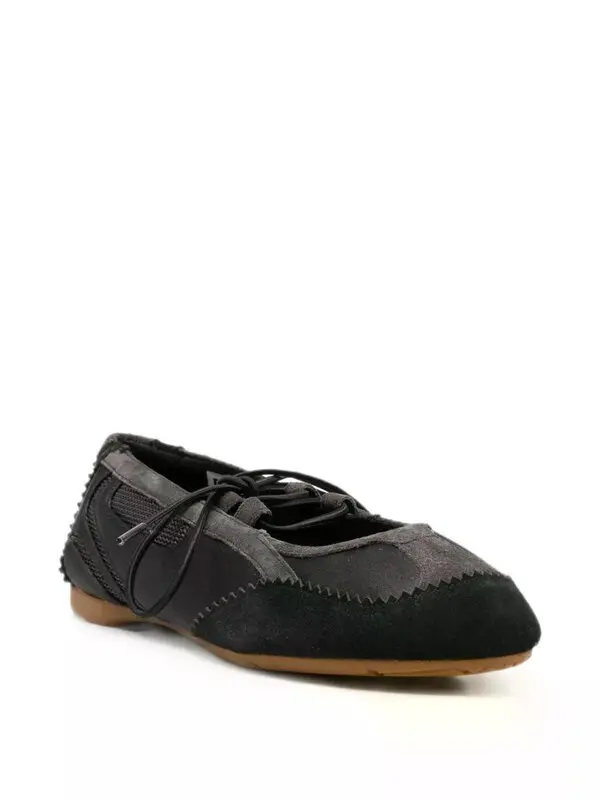 DIESEL® Lace-up Panelled Ballet Flats