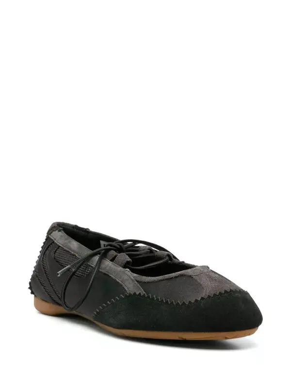 DIESEL® Lace-up Panelled Ballet Flats