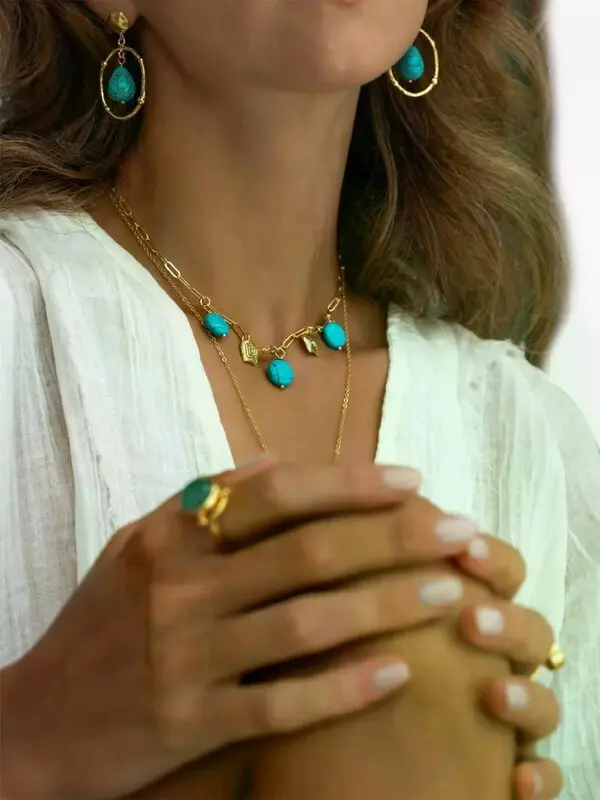 OTTOMAN HANDS Turquoise Sloane Drop Earrings