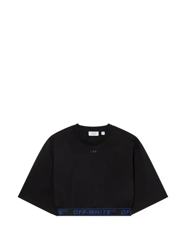 Off-White Logoband Jersey Short Sleeve T-shirt - Black
