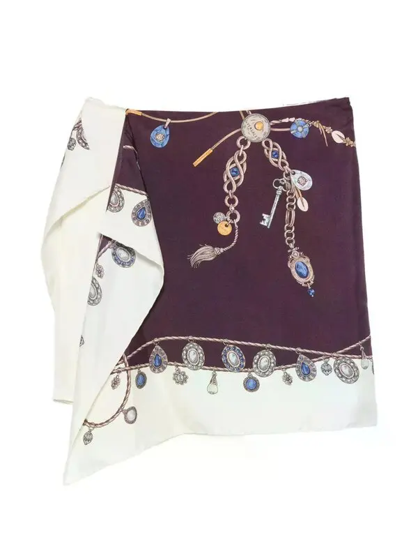 Versace Stolen Jewels Printed Mini Skirt