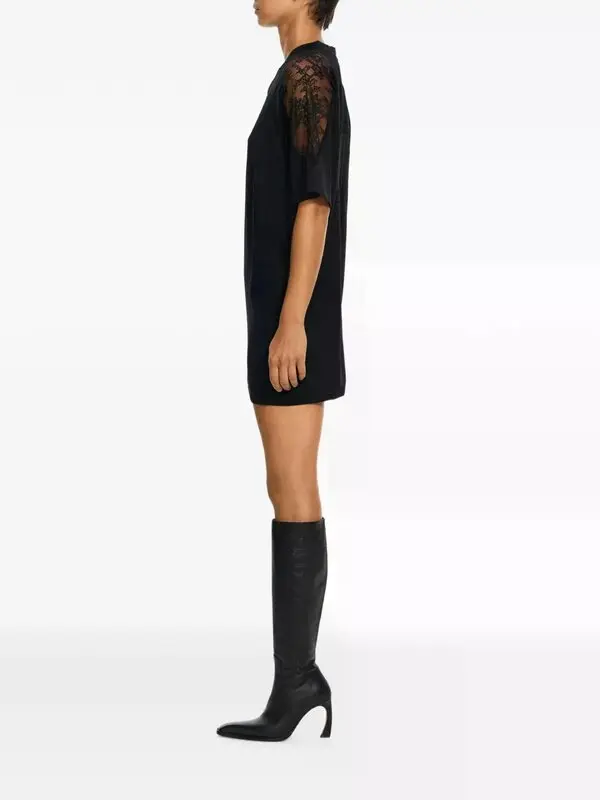 Off-White Lace Insert Soccer Dress
