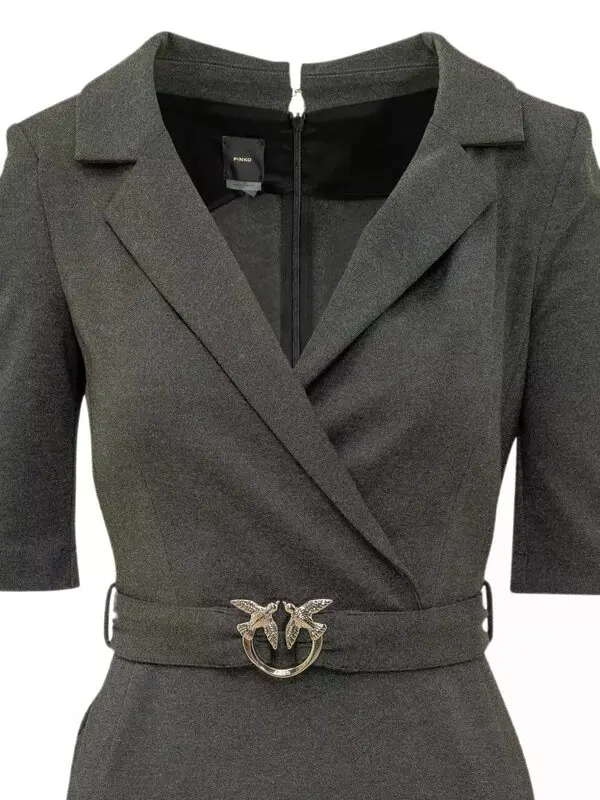 Pinko Love Birds Belted Dress - Grey