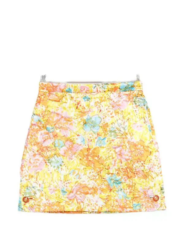 Versace Floral-print Mini Skirt