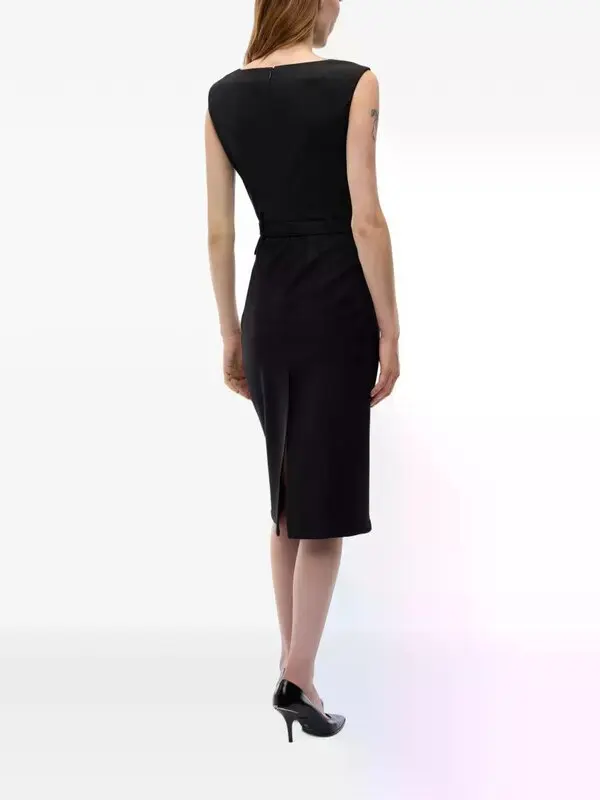 Pinko Belted Midi Sheath Dress