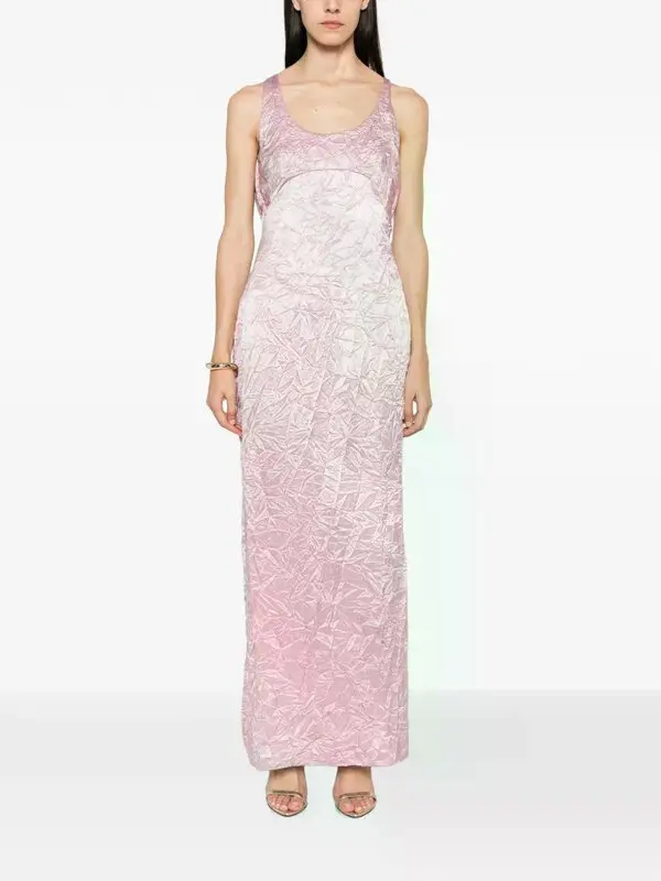 Versace Crinkled Buckle-straps Gown