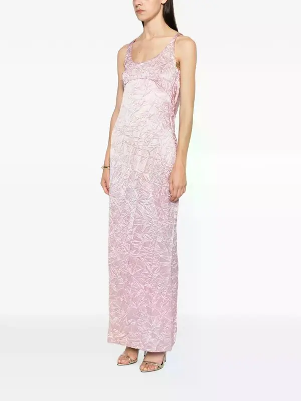 Versace Crinkled Buckle-straps Gown