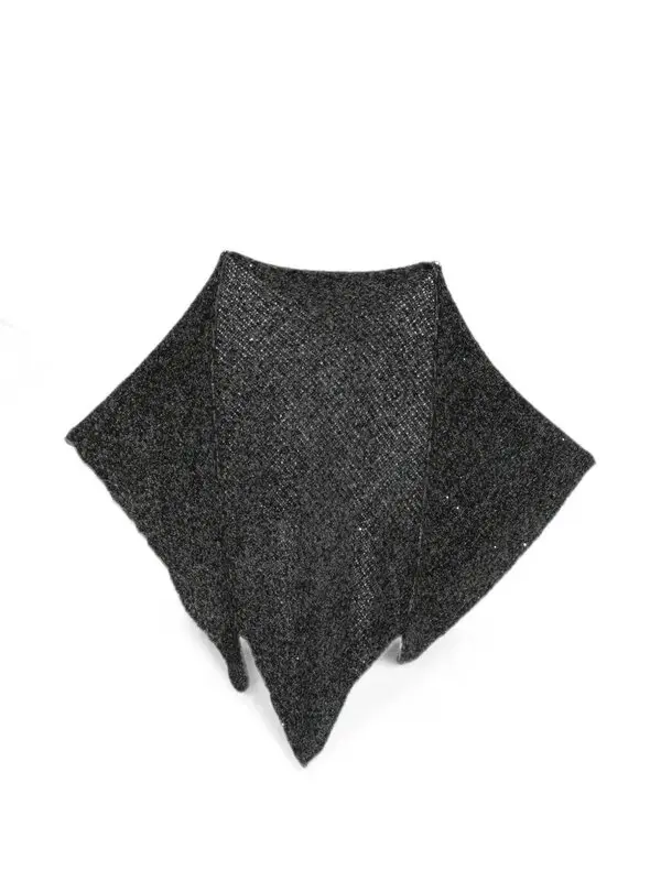 Faliero Sarti Risia Sequin-embellished Triangular Scarf