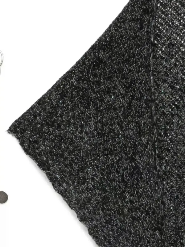 Faliero Sarti Risia Sequin-embellished Triangular Scarf