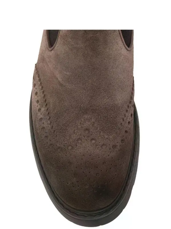 DOUCAL'S Brogue Detail Chelsea Boots