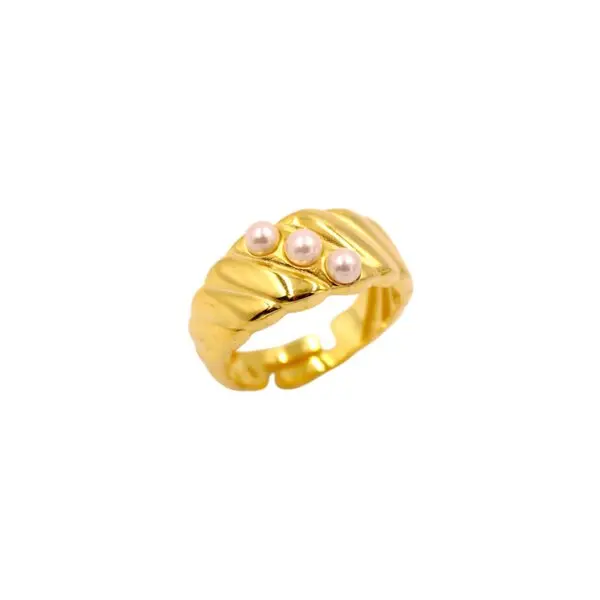 1610ISTANBUL Istanbulite Prinkipo Pearl Ring - Gold