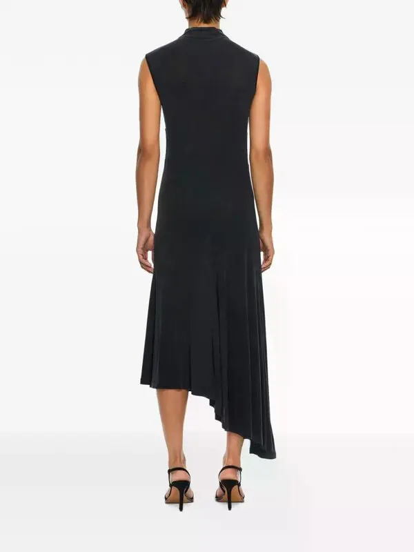 Off-White Cupro Rib Meteor Asymmetric Dress