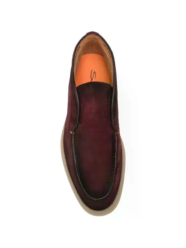 Santoni High-top Suede Loafers