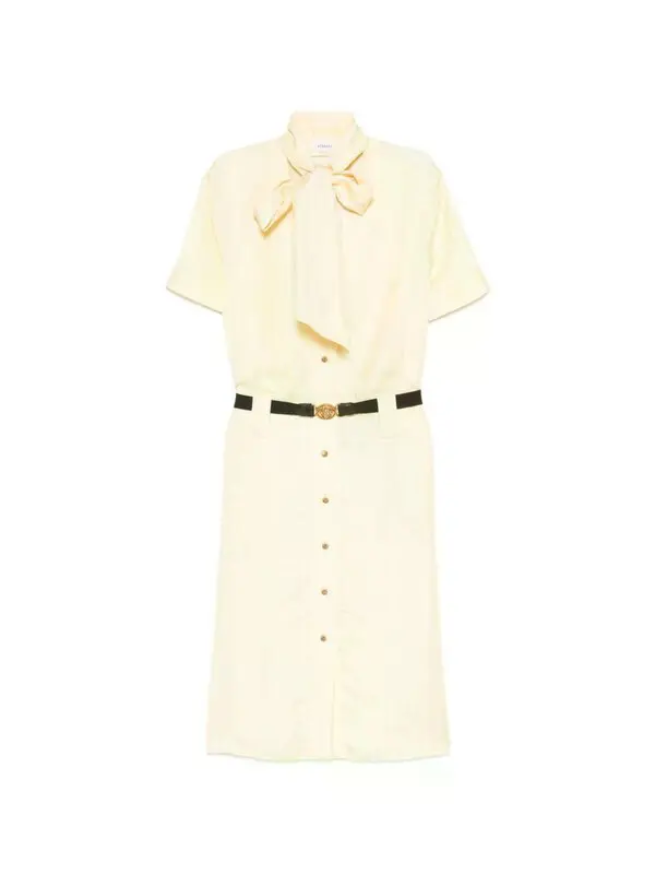 Versace Greca-jacquard Midi Shirt Dress