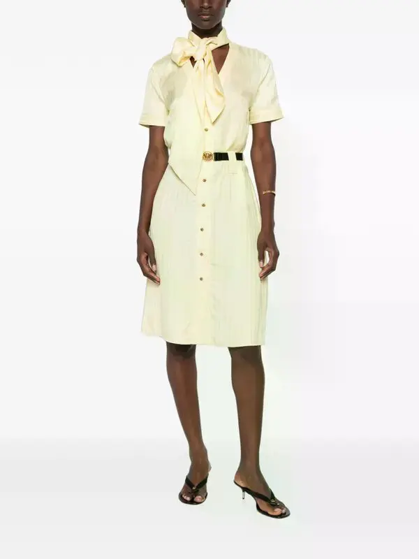 Versace Greca-jacquard Midi Shirt Dress