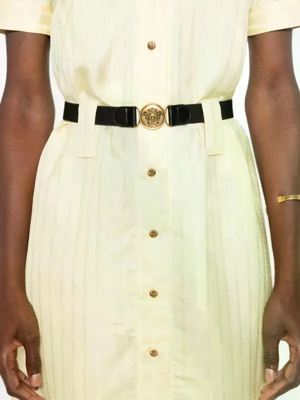 Versace Greca-jacquard Midi Shirt Dress