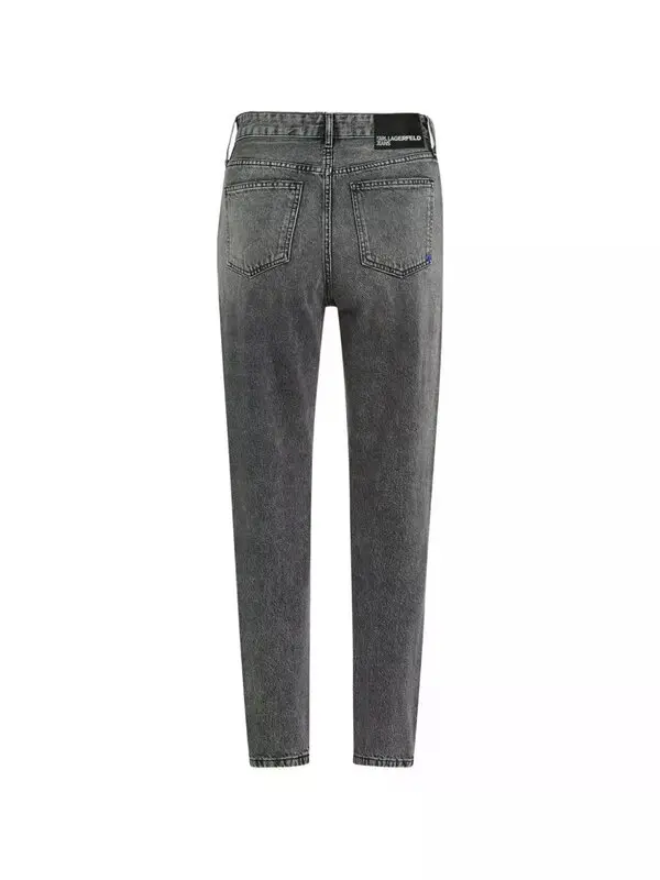 Karl Lagerfeld Logo-patch Washed Cut-out Jeans