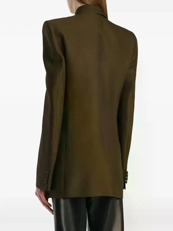 Khaite Armair Tailored Jacket With Sculptural Cady - Green