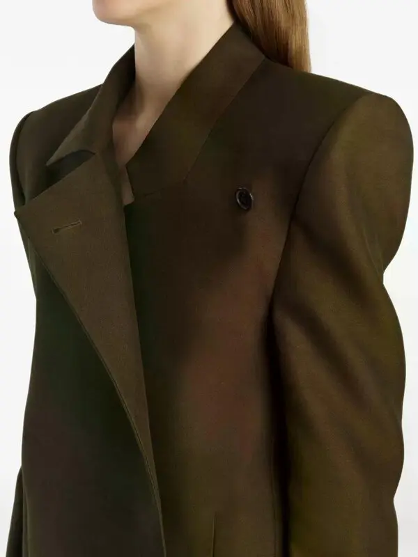 Khaite Armair Tailored Jacket With Sculptural Cady - Green