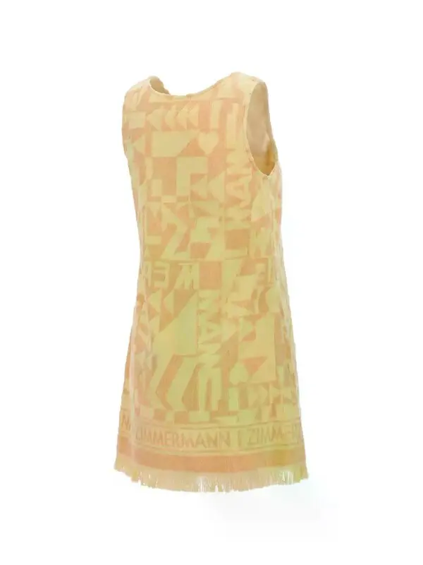 Zimmermann Solstice Geometric-pattern Fringed Mini Dress