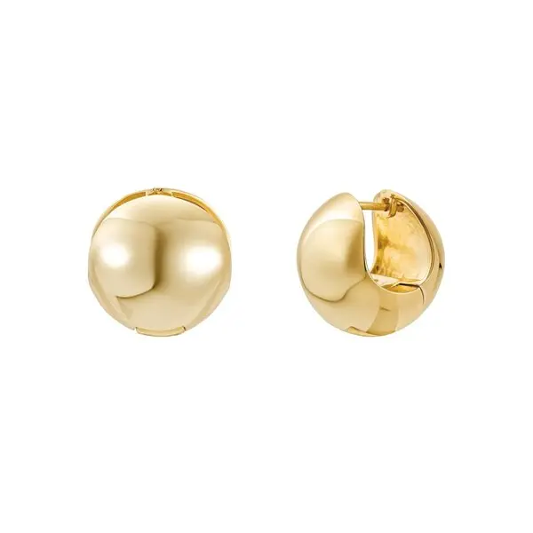 NAZZAR Puffy Ball Hoop Earrings - Gold