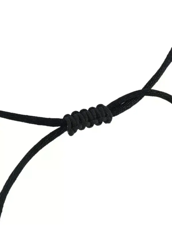 TOUS 18k White Gold Diamond Openwork Tassel Necklace