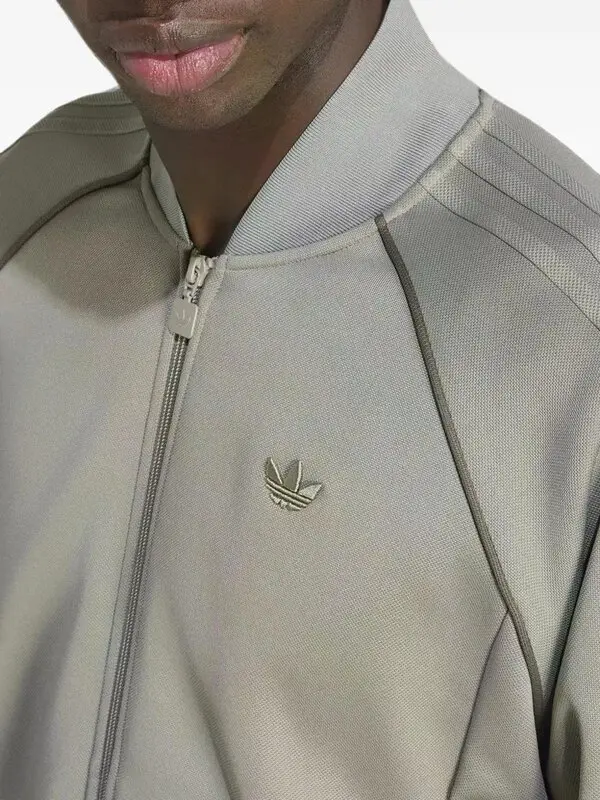 Adidas Logo-embroidered Zip-up Sweatshirt