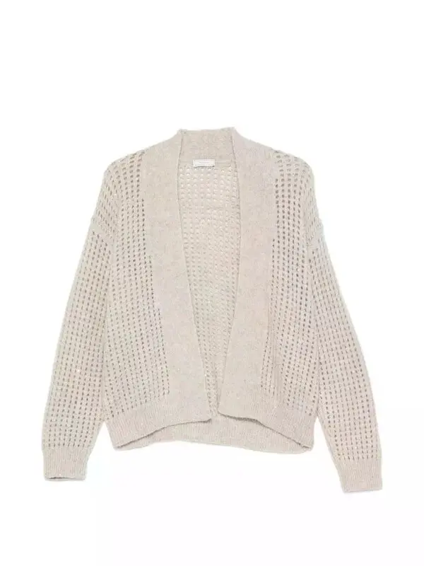 Peserico Sequin-embellished Open-knit Cardigan