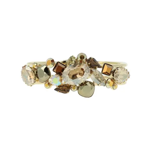 OTAZU Brown / Gold Aurelia Gold Cuff
