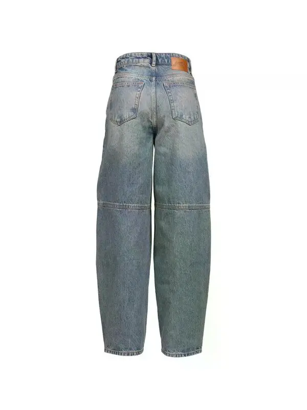GANNI Stary Barrel-leg Panelled Jeans