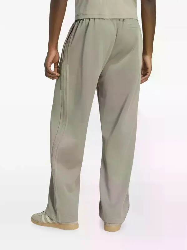 Adidas Logo-embroidered Side-stripe Track Pants - Green