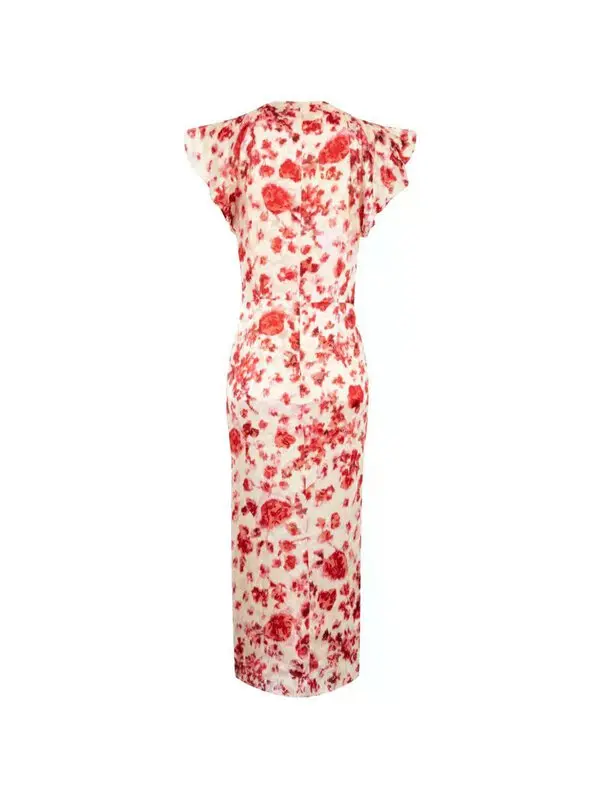 Isabel Marant Étoile Floral Print Ruched V-neck Dress