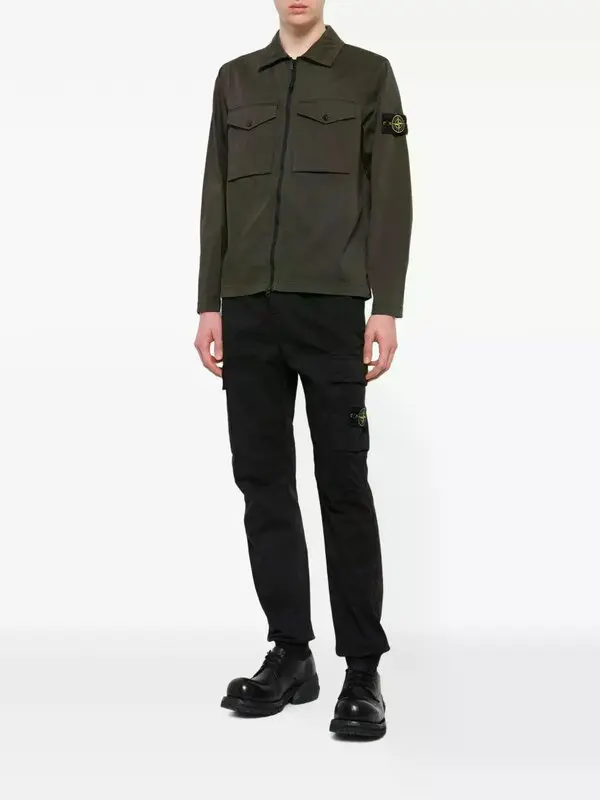 Stone Island Stretch Organic Cotton Satin Shirt