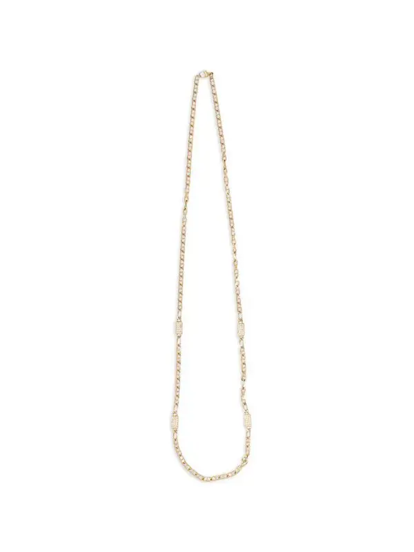 Vintage Crystal-embellished Chain Necklace