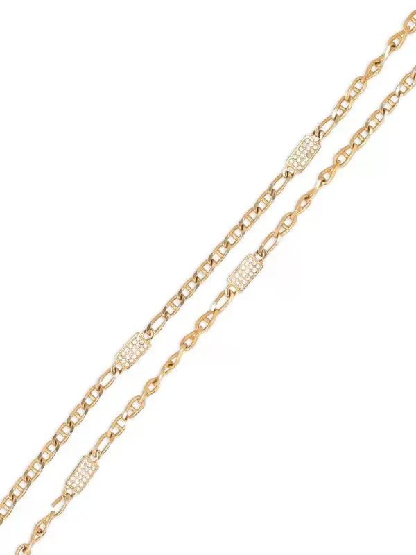Vintage Crystal-embellished Chain Necklace