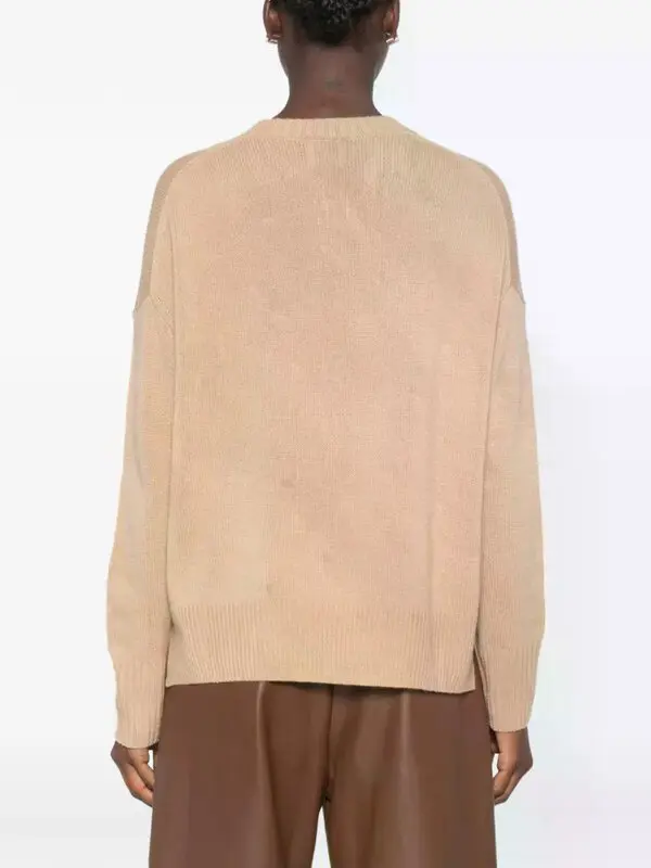 ALLUDE Ribbed-knit Crew-neck Sweater