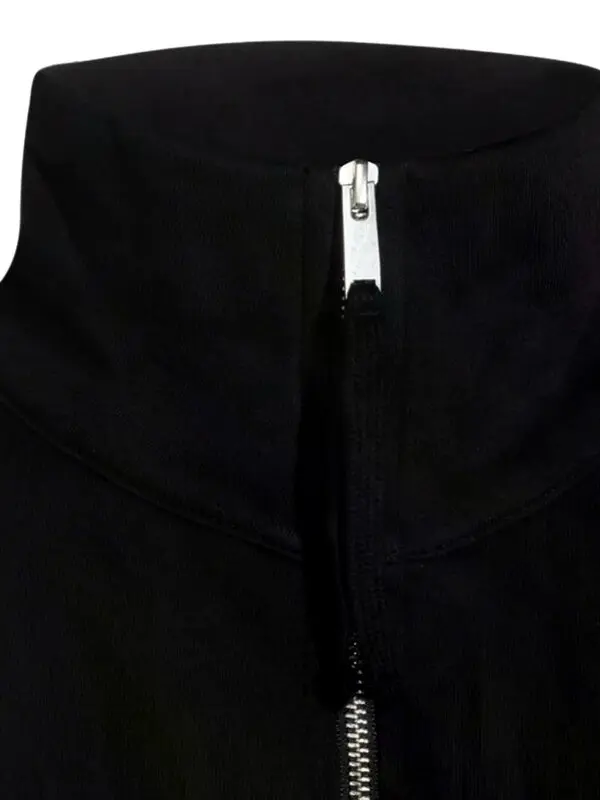 THOM KROM Half-zip Ruched-sleeve Sweater